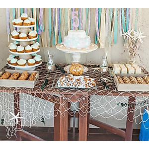 Natural Fish Net Party Decorations for Pirate Party, Hawaiian Party, Nautical Themed Cotton Fishnet Party Accessory by Big Mo’s Toys