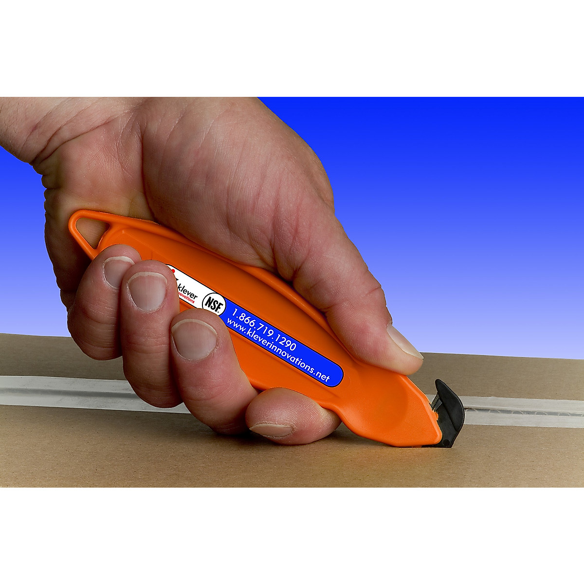 Klever Koncept (By Klever Kutter) 3/Pack Safety Box Cutter, Box Cutter, Prevents Costly Injuries and Accidental Damaged Product, Dual Sided Lasts Twice As Long As A Traditional Box Cutter, Disposable