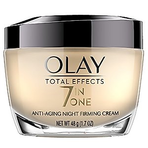 Olay Total Effects Anti-Aging Night Firming Cream & Face Moisturizer with Vitamin C & E, 1.7 Fluid Ounce