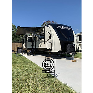 PK Décor Custom Happy Camper Decor, Personalized Camper Sign Gift for Campers, Campsite Garden Flag for Travel Trailer, RV, Motorhome, Pop Up, Welcome to Our Campsite Sign