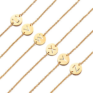 MODAGIRL Initial Bracelet Gold Jewelry for Women Dainty Personalized Letter Charm Chin Bracelet for Teen Girls Special Gifts (C)