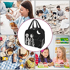 WCRSAIN Anime Insulated Lunch Box Men Durable Reusable Cooler Tote Bag with Front Pouch for Beach Work Travel Picnic Hiking