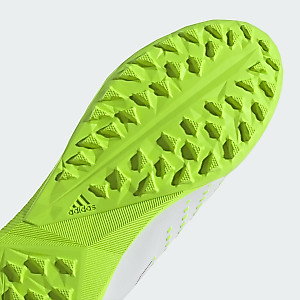 adidas Predator Accuracy.3 Turf Sneaker, White/Core Black/Lucid Lemon, 12 US Unisex Little Kid