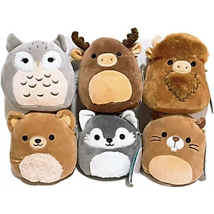Set of 6 Squishmallows Wilderness Squad 5" Wilfred Maurice Mini Plush Dolls