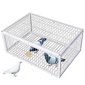Quaocens Pigeon Traps with Four Channel One Way Entrance,Pigeon Cage with Anti-Escape Slot,Portable Easy to Assemble Outdoor Bird Cage for Rooftops Patios Gardens Balcony Farms Warehouses
