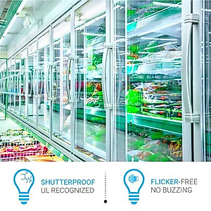 LEDMyplace 32W 5ft LED Freezer/Cooler Tubes T8 V-Shape, 4200 Lumens, 5000k Daylight White, 180° Beam Angle, 100-277V, Tube Lights for Supermarkets Freezer, Grocery Stores, Commercial Freezer Lights