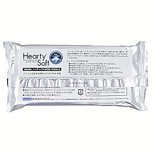 Padico Hearty Soft Clay, White, Lightweight Air Dry Clay 180g (6.3 oz) | Fine & Flexible Texture Perfect for Flowers, Sweets & Deco, Miniature Food