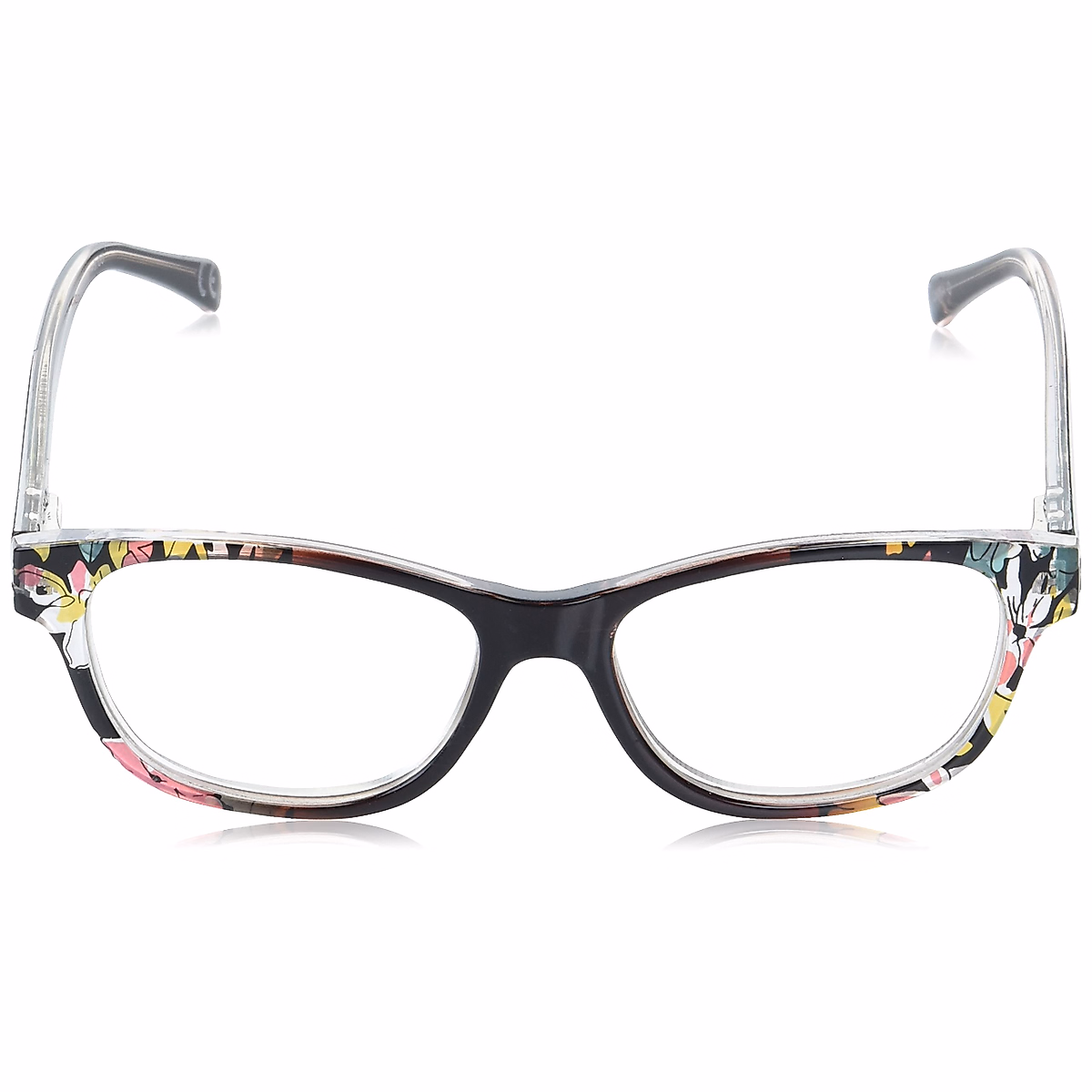 Sofia Vergara x Foster Grant Women's Linda Reading Glasses Square, Crystal Berry Floral, 52 mm + 1.5