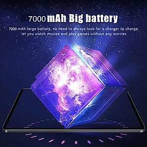 2 in 1 Tablet with BT Keyboard, 10.1 inch Tablet Support 4G LTE Cellular, Android 12, 8+256GB, 2.4/5G WiFi, MT6755 8 Core CPU, 8MP+16MP Tablet PC(Gold) (US Plug)