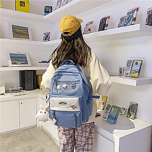 DINGZZ Waterproof Women Backpack College Style Schoolbag for Teenage Girls Cute Travel Backpack Bookbag (Color : E, Size : 32cm x11cm x43cm)