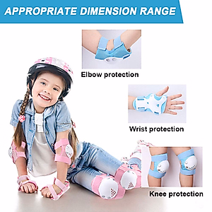 ArgoHome Kids Protective Gear Knee Pads Elbow Pads for Kids, Toddler Knee Pads and Elbow Pads Set Wrist Guards for Roller Skate Biking, Riding, Cycling Skating Scooter