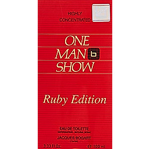 Jacques Bogart One Man Show for Men, Eau de Toilette Spray, Ruby Edition, 3.33 Ounce
