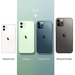 ULAK Clear Case for iPhone 12/iPhone 12 Pro, Hybrid Protective Slim Transparent Anti-Scratch Shock Absorption TPU Bumper Cover Designed Phone Case, Crystal Clear