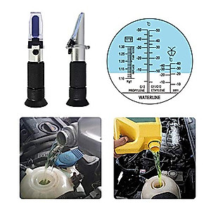 allsun Digital Handheld Refractometer Antifreeze Tester Portable Brix Beer Refractometer Battery Electrolyte Wiper Fluid Automatic Temperature Dual Scale