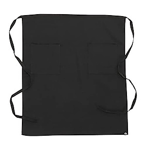 Chef Works unisex adult Two Pocket Bistro Apron apparel accessories, Black, One Size US