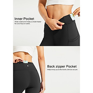 Willit Women's Fleece Lined Leggings Water Resistant Winter Pants Thermal High Waisted Yoga Hiking Running Tights Pockets Black 3XL