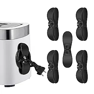 5 Pack Cord Organizer for Kitchen Appliances, Cord Wrap Cord Holder Cable Organizer, for Mixer, Blender, Coffee Maker, Pressure Cooker and Air Fryer (Black)