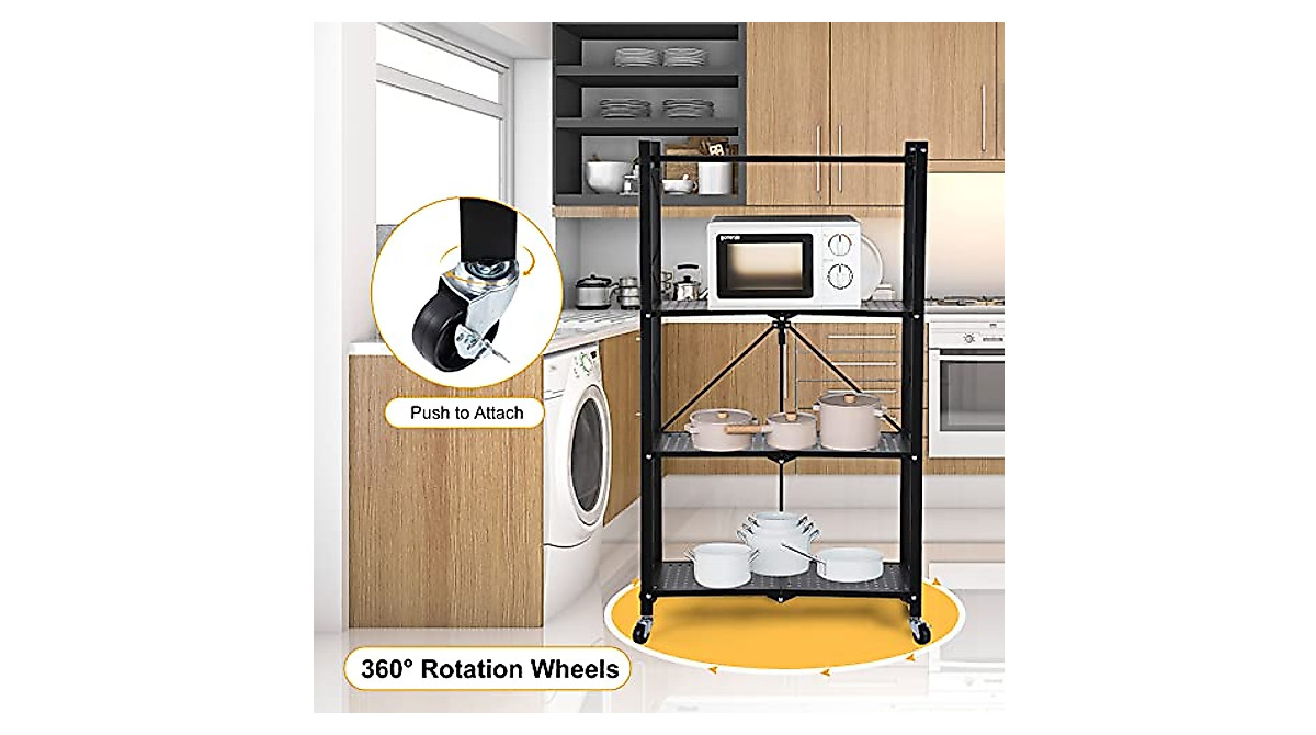 HealSmart 4-Tier Metal Shelf - Storage & Organization