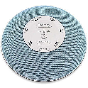 Homedics Deep Sleep Mini Portable Sleep Sound Machine, Blue, Sound Machine with 5 Soothing Sounds and 3 Sleep Therapy Programs, Rechargeable Sound Therapy for Home, Office, Nursery, Auto-Off Timer