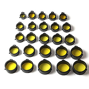 Rifle Scope Cover Quick Flip Spring Up Open Lens Cover Cap Eye Protect Objective Cap for Caliber 29 Sizes (53mm)