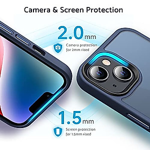Anqrp Designed for iPhone 14/13 Case, [Support Magsafe] Soft Silicone Slim Anti-Scratch Case for iPhone 14/13 6.1 inch, Blue