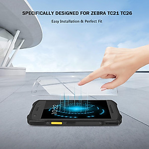 CARPSDZY Tempered Glass Screen Protector for Zebra Symbol TC21 TC26 Handheld Touch Barcode Scanner, HD Clear, Scratch Resistant (3pcs)