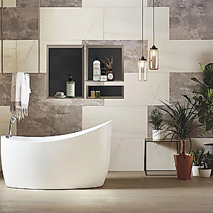 XZETORA Shower Niche SMC Material 40(20+14+6) X16in Niche for Shower Wall Shower Niches Ready for Tile Shower Niche Shelf