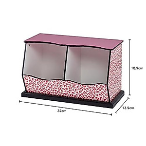 Teamson Kids - Fashion Prints Leopard 2-Bin Cubby Storage