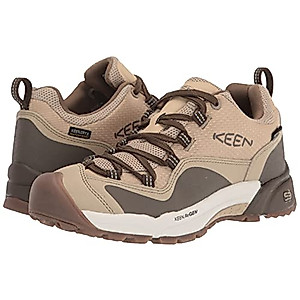 KEEN Women's Wasatch Crest Low Height Lightweight Waterproof Sneaker, Safari/Timberwolf, 7.5
