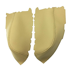 DSkoiph Armrest Synthethic Leather Cover Fit for Honda Pilot 09-13 (Front Door Panel Armrest Cover, Beige)