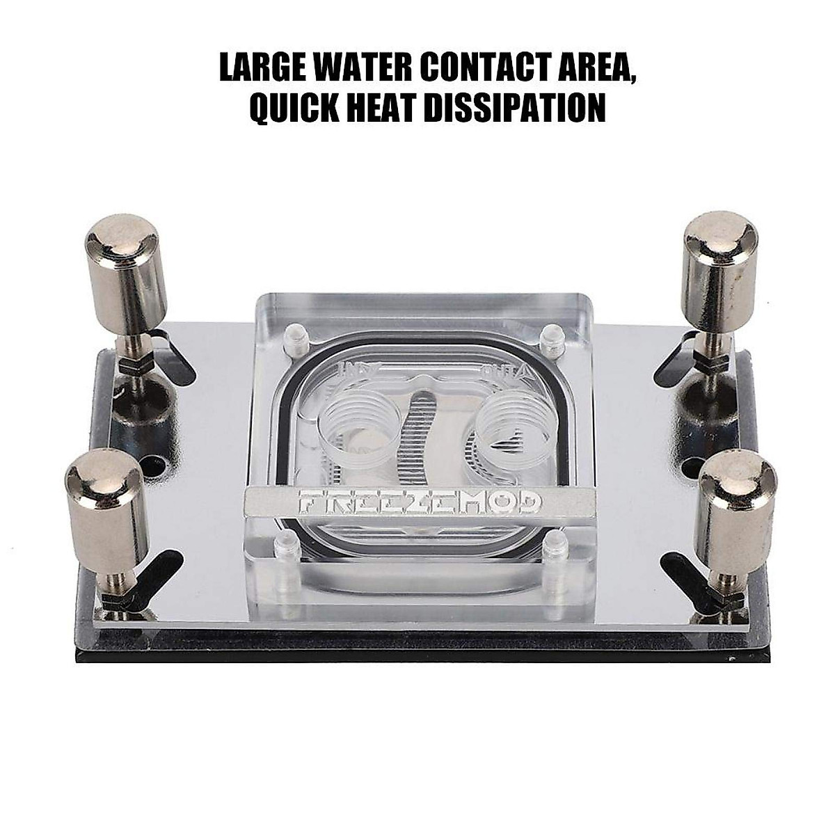 Water Cooling Block, Anti-oxidization Technology Computer CPU Water Cooling Block Waterblock Copper Base with Micro Channel for AM2 / AM2+ / AM3 / AM3+ / AM4 / FM2+ CPU