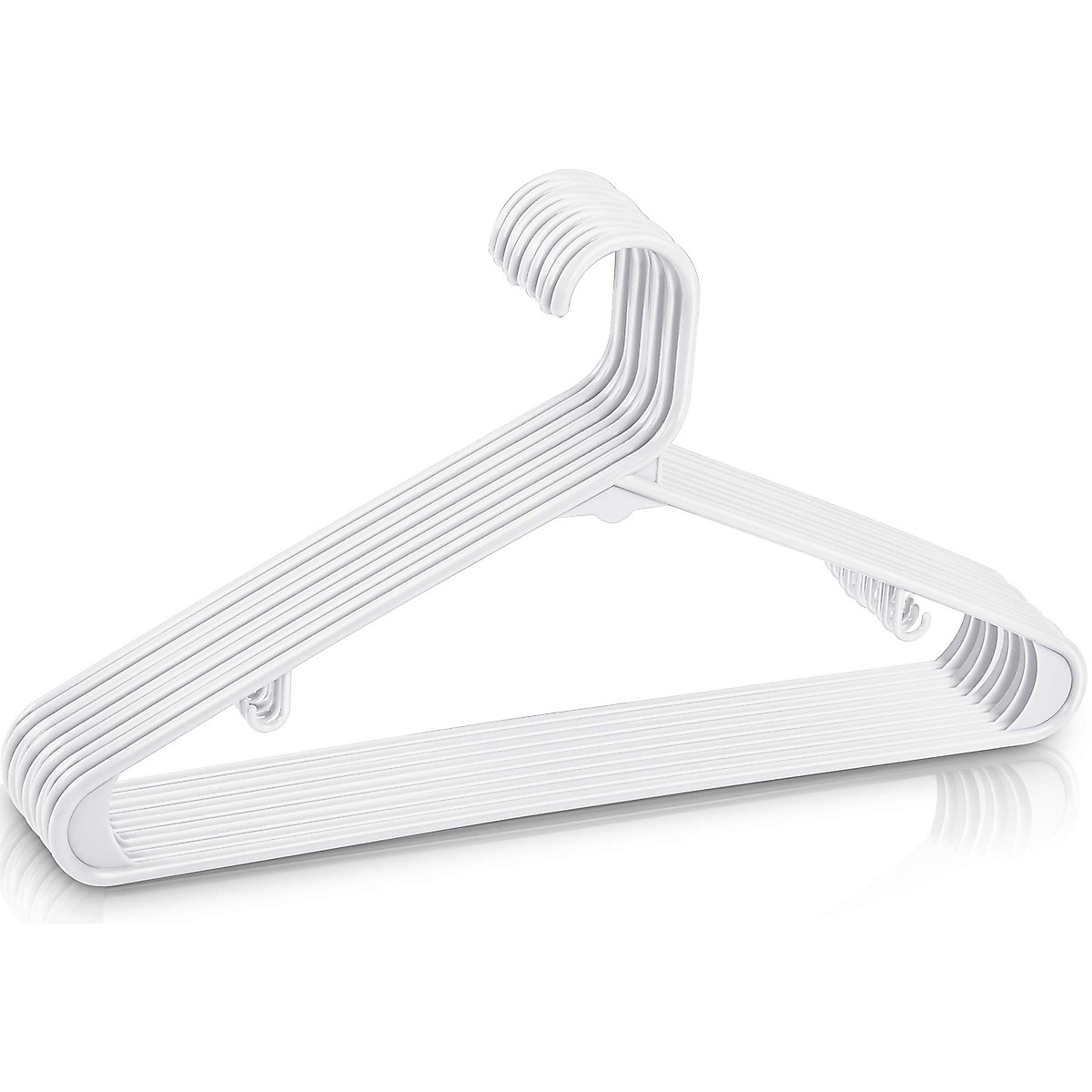 Utopia Home Plastic Hangers 30 Pack - Clothes Hanger with Hooks - Durable & Space Saving Coat Hanger - Heavy Duty White Hangers for Coats, Pants, Dress, Etc.