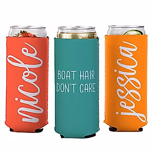 Personalization Universe Scripty Style Personalized Slim Can Cooler