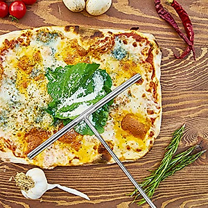 Hemoton Crepe Spatula T Shape Stainless Steel Crepe Maker Batter Spreaders Kitchen Crepe Batter Spreading Tool for Bakery Kitchen- Size S (Silver) Crepe Spreader