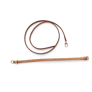 Sexy Little Vintage Adjustable Crossbody Shoulder Strap, Vachetta Leather Adjustable Straps, Replacement Leather Strap Shoulder Small Hand Bag, Purse, Clutch, Pochette - 3/8'' 10mm, 40 to 49''. White