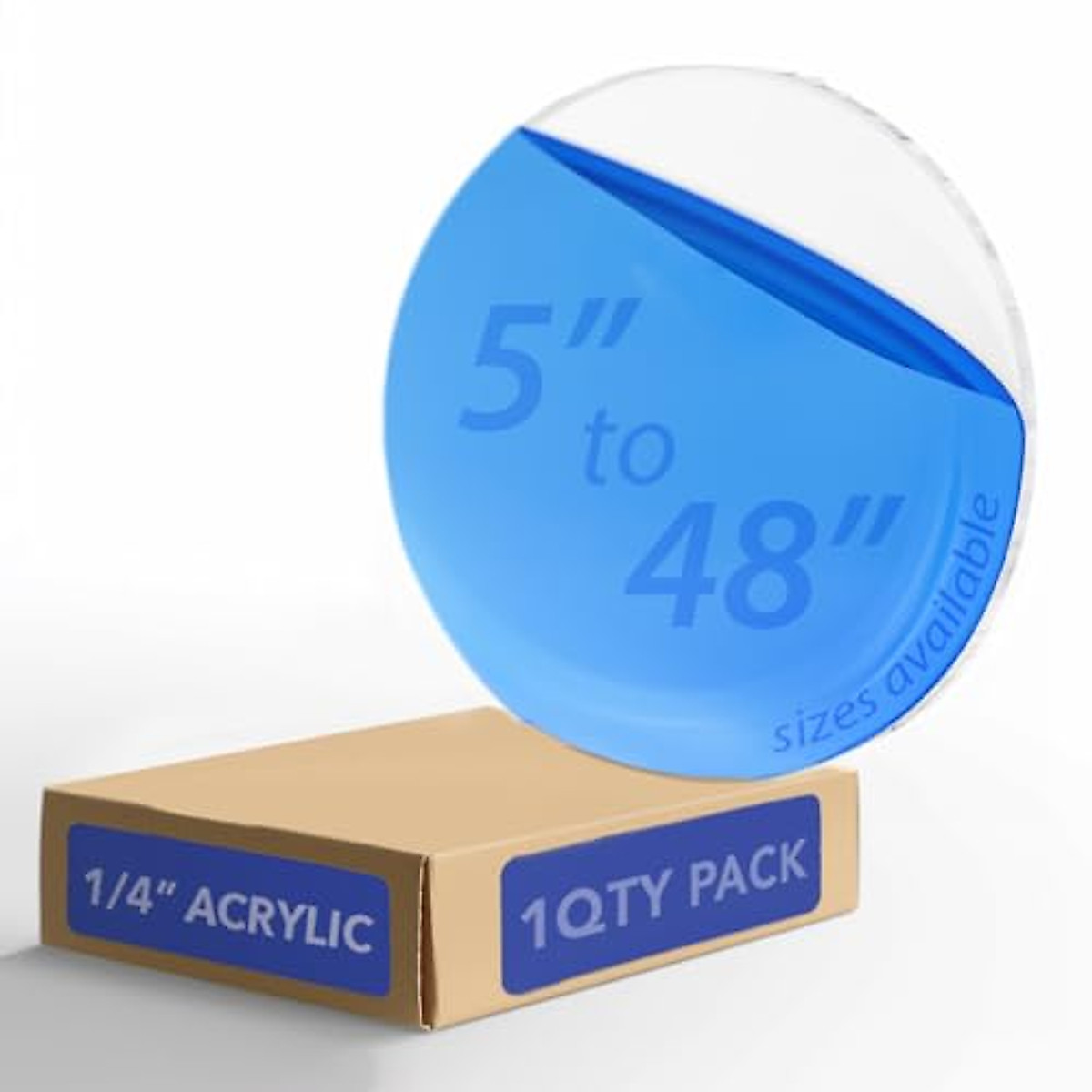 SPEEDYORDERS 1/4" Plexiglass Sheet, 12 Inch Diameter Clear Acrylic Lucite Circle, Round Cake Disc, Disk Table Top, Backdrop Made in USA