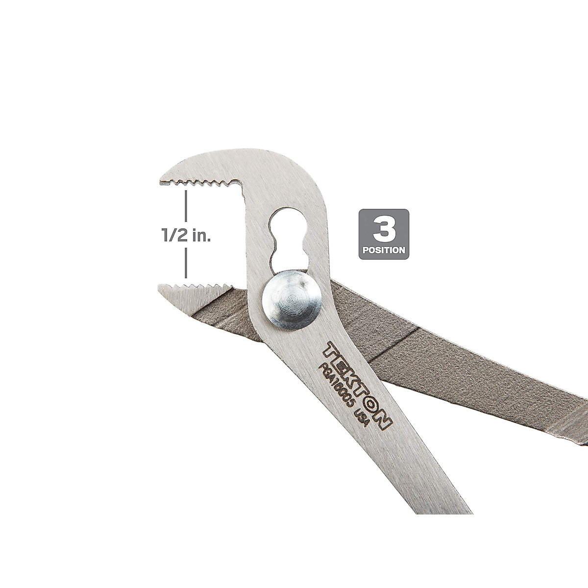 TEKTON 5 Inch Angle Nose Slip Joint Pliers (1/2 in. Jaw) | PGA16005