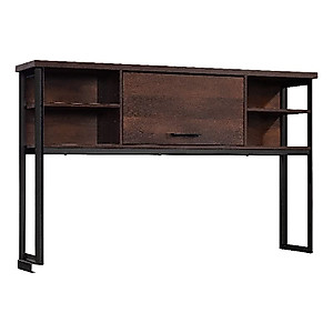 Sauder Briarbrook Engineered Wood and Metal Hutch in Barrel Oak