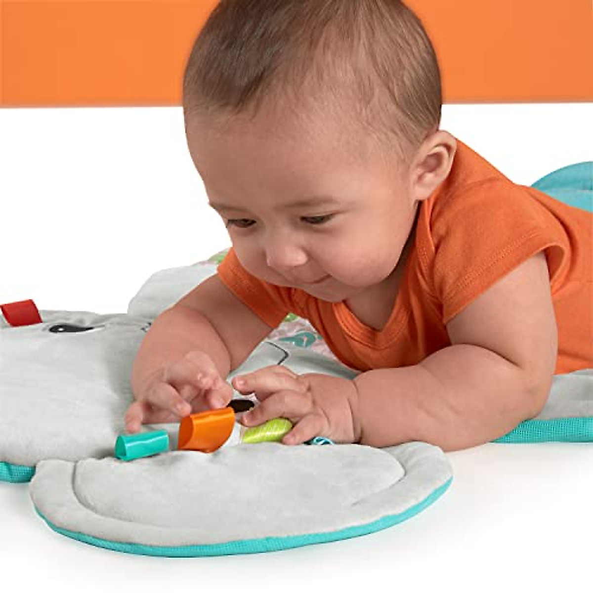 Bright Starts Hug 'N Cuddle Activity Gym & Playmat with Take-Along Toys