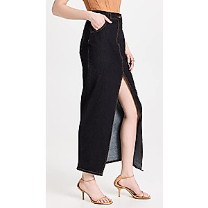 Lioness Women's Barbie Split Midi Skirt, Dark Denim, Blue, S