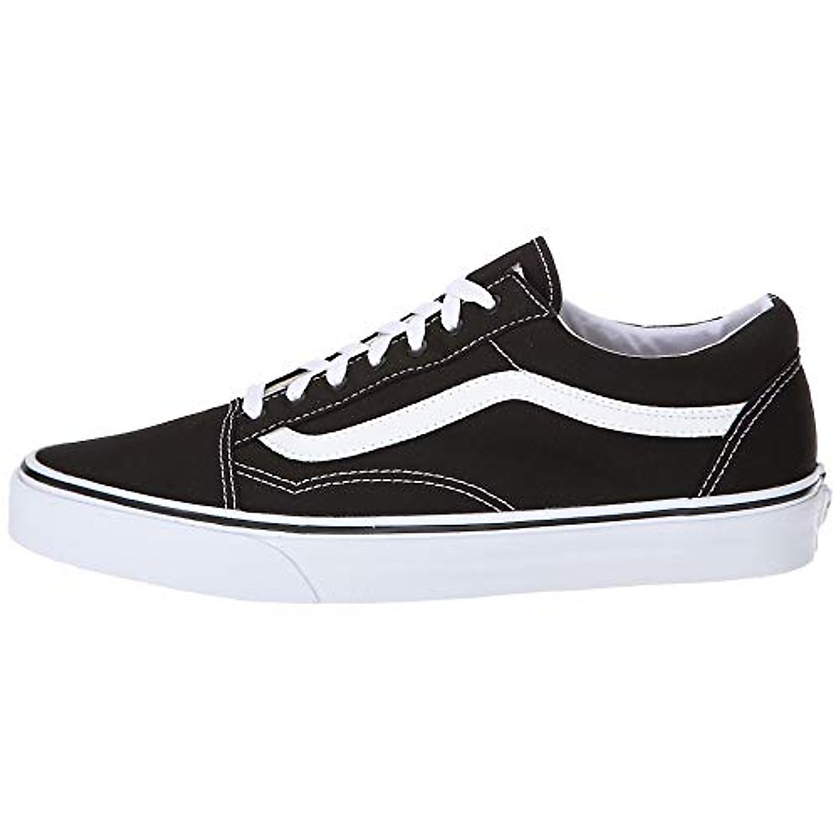 Vans Men's Old Skool Sneaker, Canvas - Black/True White, Size 10