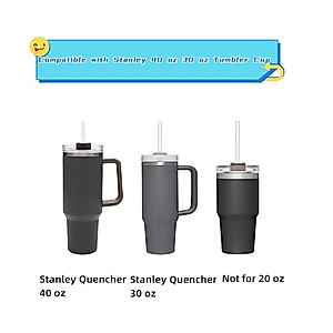 Straw for Stanley Cup 40 oz, 12 inch Replacement Long Straw Compatible with Stanley Tumbler Straws, 6 Reusable Straws with 1 Cleaning Brush, Tritan, Clear