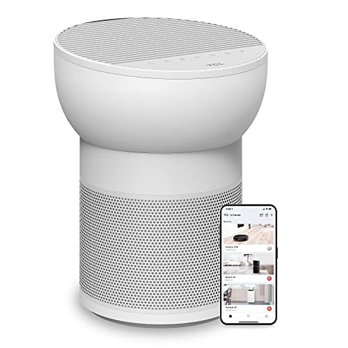 TCL Breeva A2 Smart Air Purifier with 4-Stage Clean, True HEPA (H13), Removes 99.97% of Dust/Bacteria/Odors & More, App & Voice Control, Auto Shield, Quiet, White (A215W)