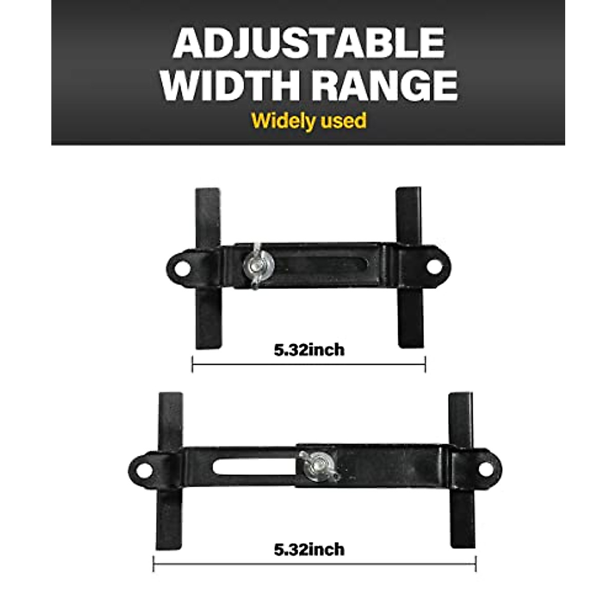 ESEWALAS Adjustable Battery Hold Down,Battery Tie Down Kit,Universal Battery Crossbar with J Bolt Battery Hold Down Bracket,Stainless Steel J Bolt Sets Car Battery Holder,Battery Tie Down Holder