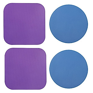 4pcs Jar Opener Gripper Pads, Rubber Jar Grippers Multi-function Jar Opener for Seniors with Weak Hands Kitchen Coasters (Blue, Purple)