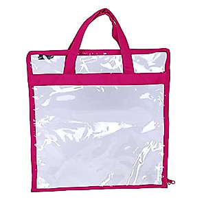 Yazzii Quilt Block Carry Case - Portable Storage Bag Organizer - Multipurpose Storage Organizer for Quilting, Patchwork, Embroidery, Needlework, Papercraft & Beading - Fuchsia Pink