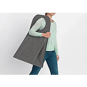 Brabantia - Laundry Bag Rectangular - Space Efficient - Large Volume - Quick-Drop Opening - Laundry Basket - with Hole - Bathroom - Stackable - Pepper Black - 14.5 Gal