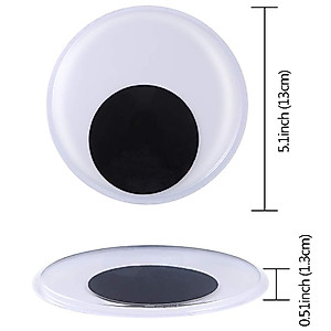 Sntieecr 8 Pack 5.1 Inch(13 cm) Large Giant Wiggle Eyes with Self Adhesive for DIY Crafts and Decorations