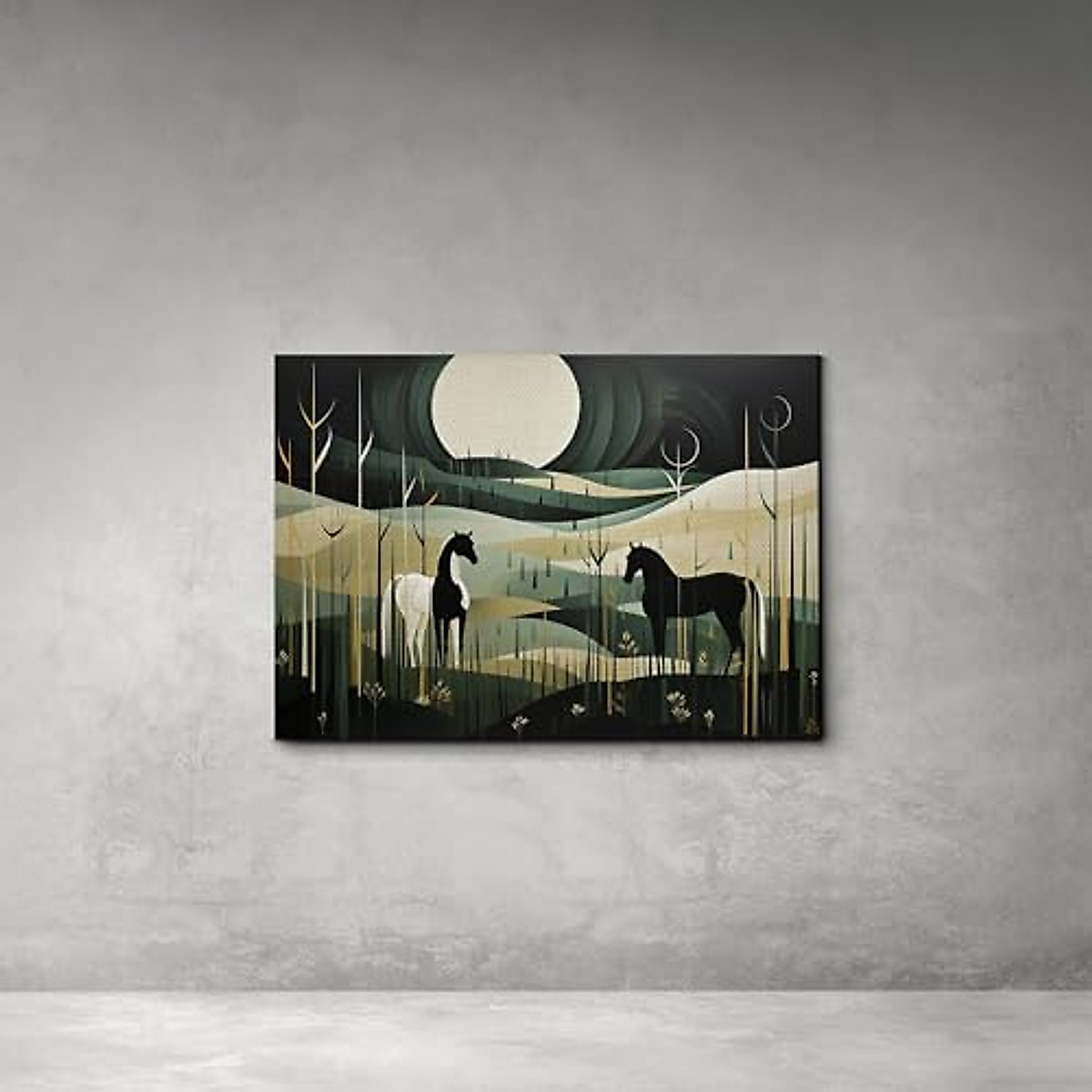 Majestic Black Stallion Galloping In The Clouds, Black Horse On Salt Flats, Canvas Print, Black Horse Print, Black Horse Wall Art