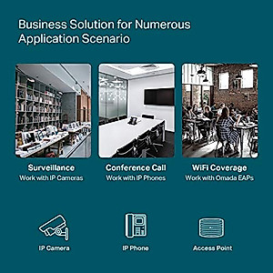 TP-Link TL-SG2428P | Jetstream 24 Port Gigabit Smart Managed PoE Switch | 24 PoE+ Ports @250W, 4 SFP Slots | Omada SDN Integrated | PoE Recovery | IPv6 | Static Routing